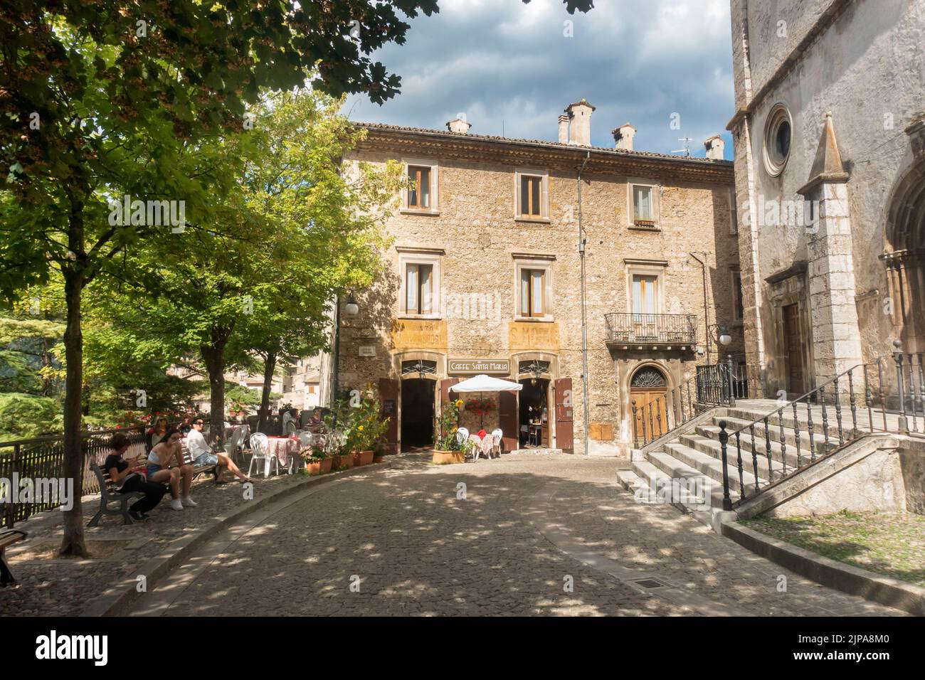 August 2022 - Scanno, Abruzzo, Italy - Small alley in the old town of ...