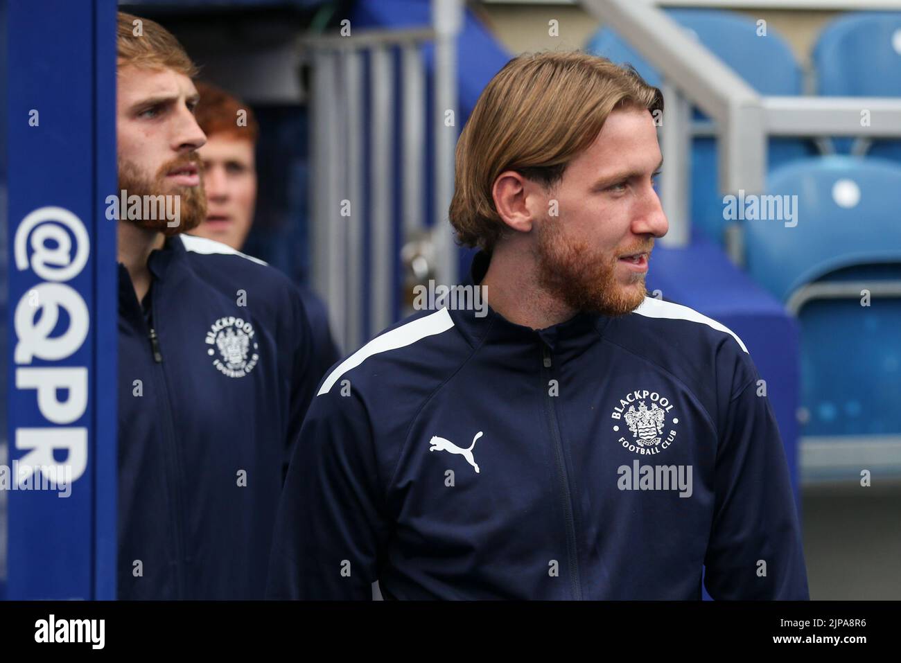 Josh Bowler #11 of Blackpool arrives at the stadium Stock Photo - Alamy
