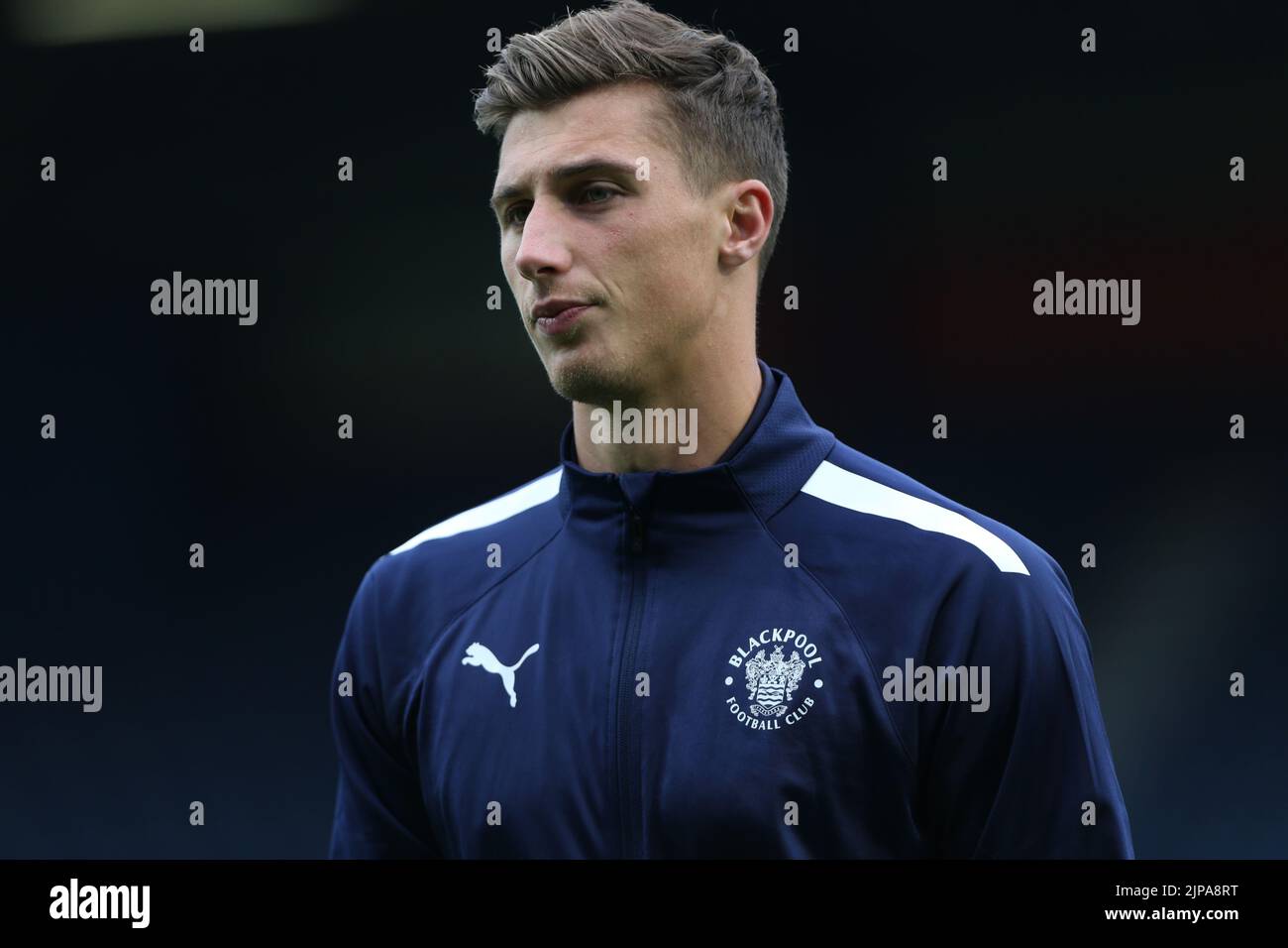 Stuart Moore #13 of Blackpool arrives at the stadium Stock Photo - Alamy