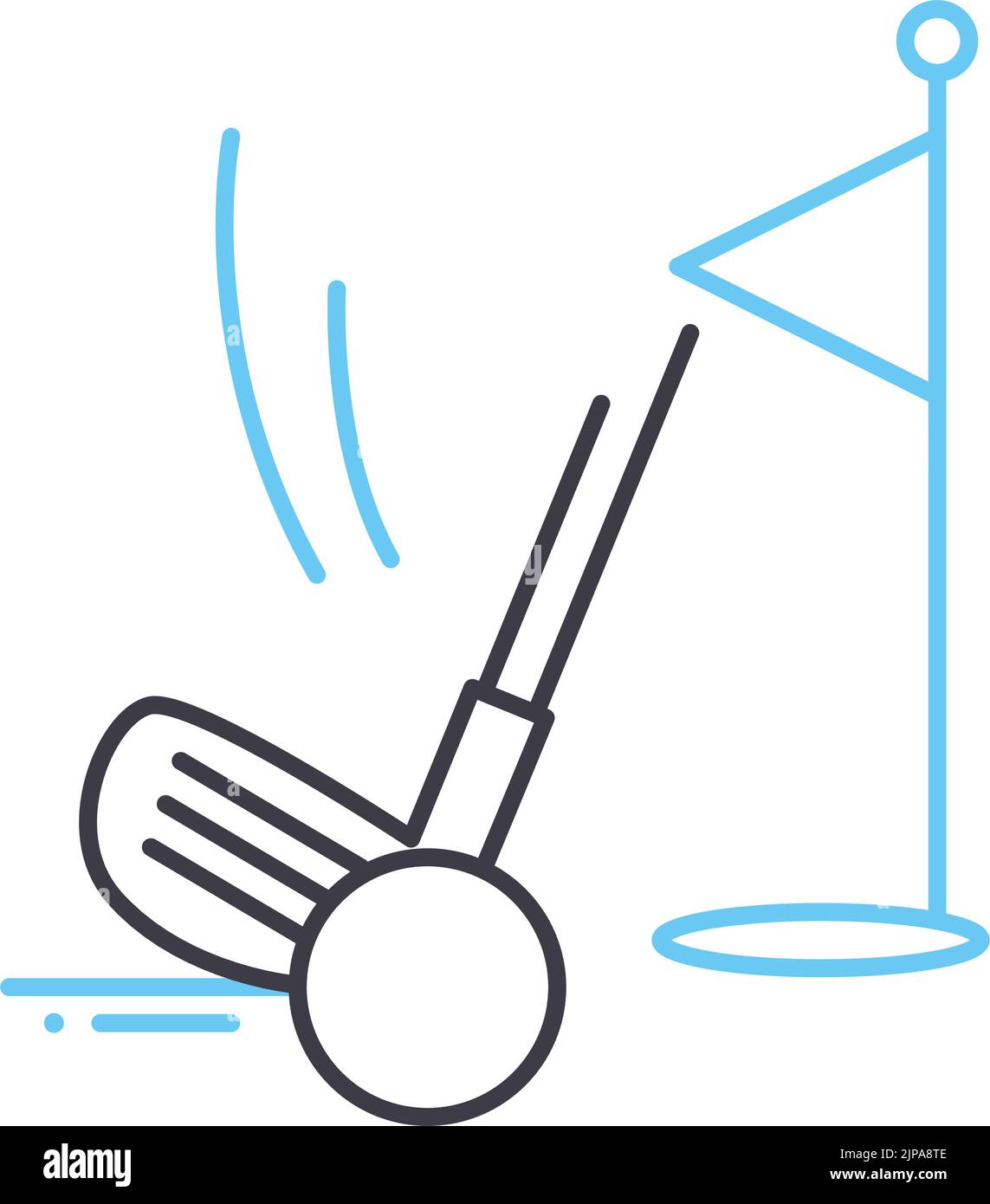 golf line icon, outline symbol, vector illustration, concept sign Stock ...