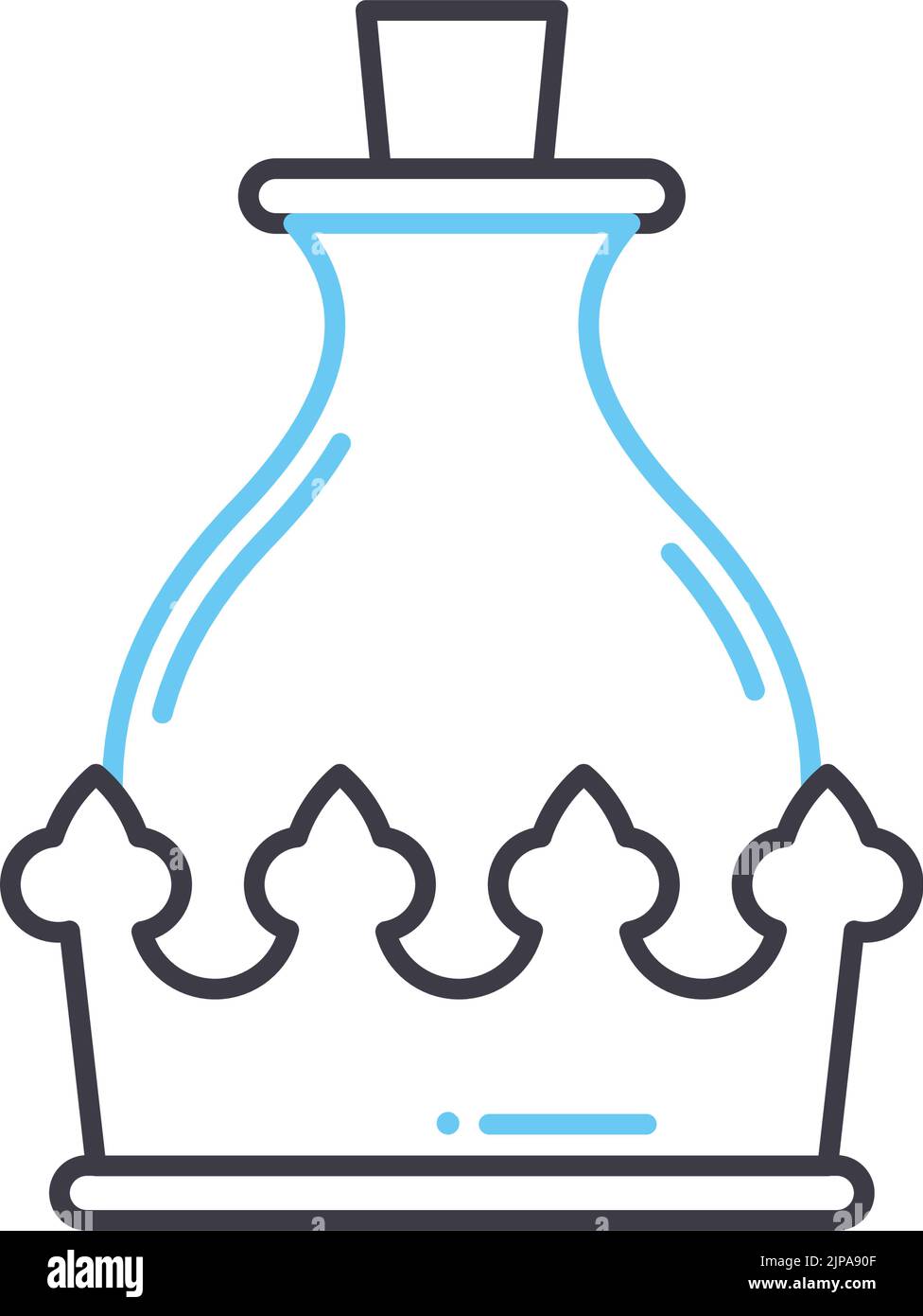 royal elixir line icon, outline symbol, vector illustration, concept ...