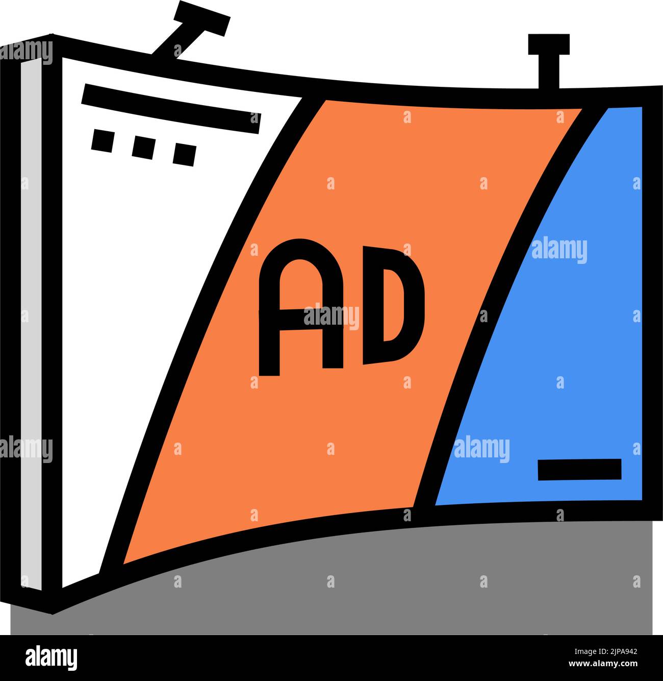 pop up display exhibition color icon vector illustration Stock Vector ...