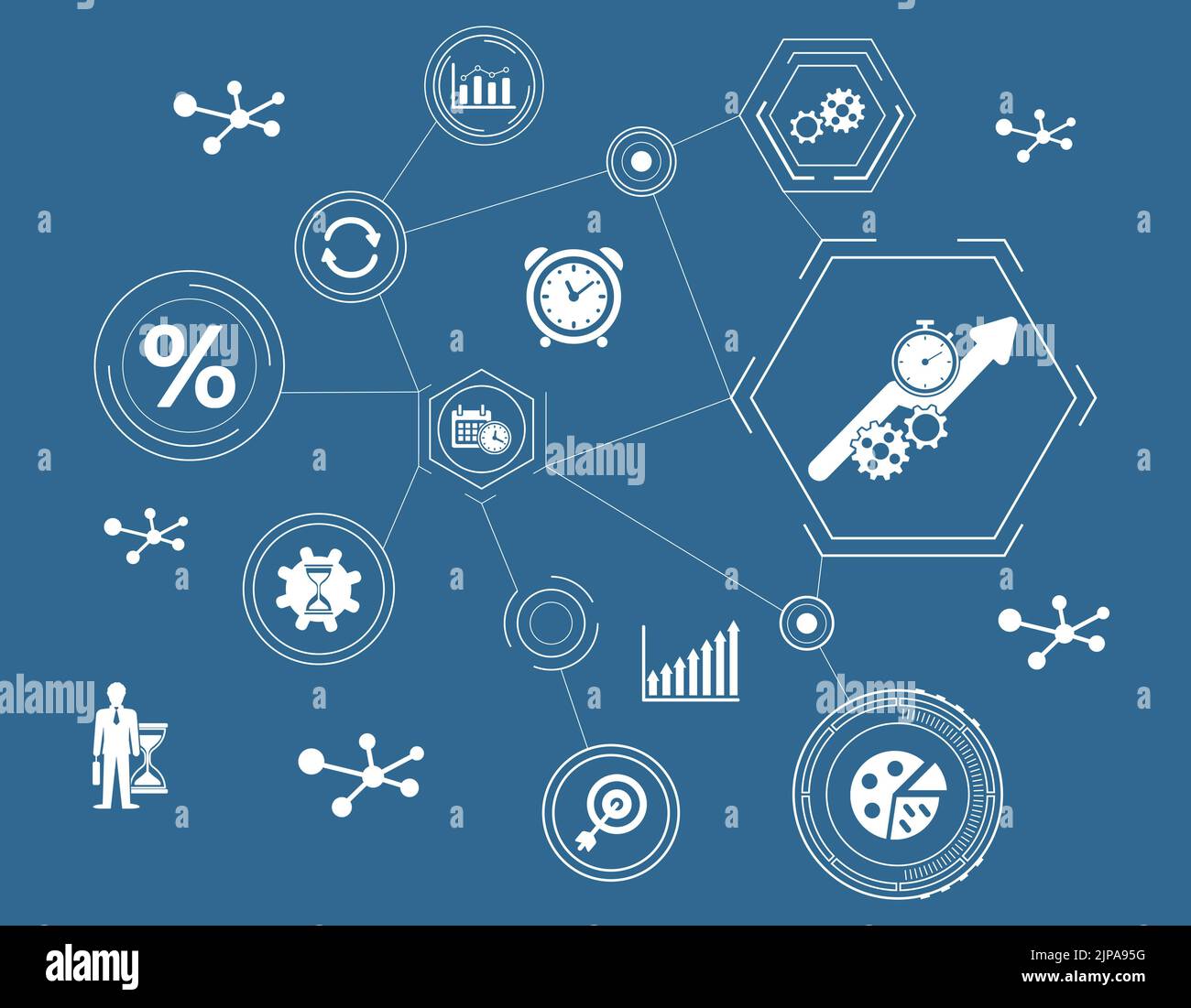 Concept productivity connected icons hi-res stock photography and ...