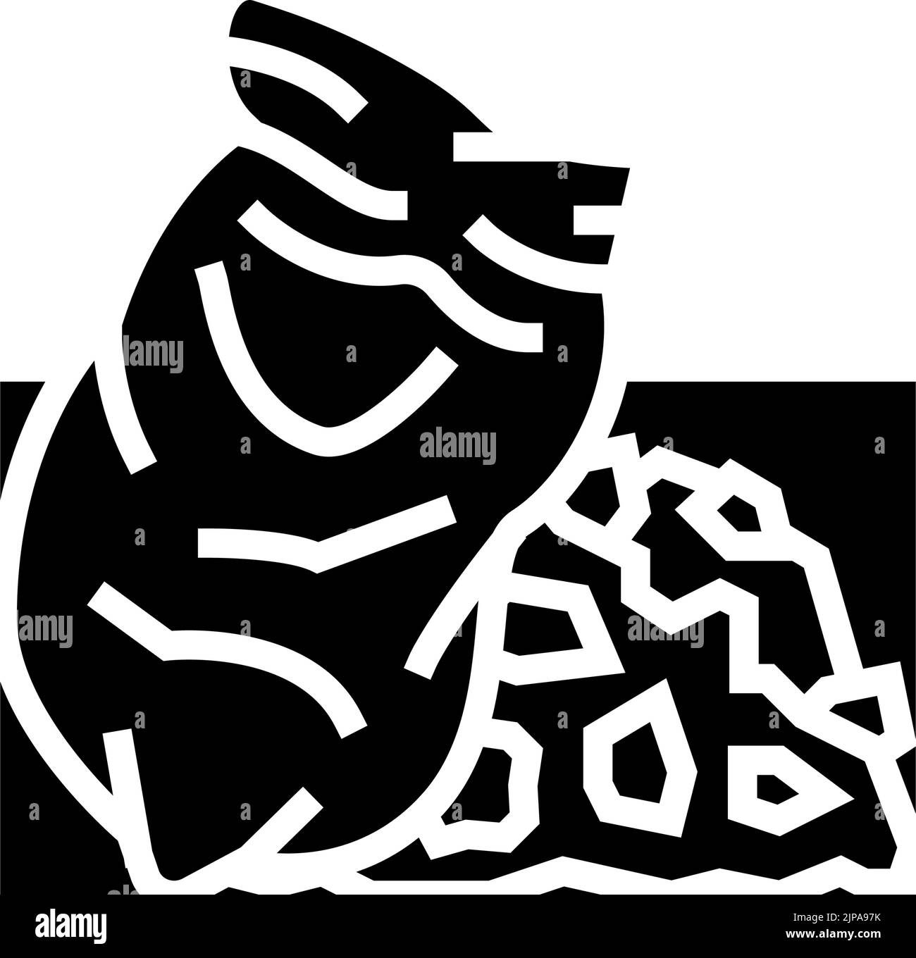 construction debris removal glyph icon vector illustration Stock Vector ...