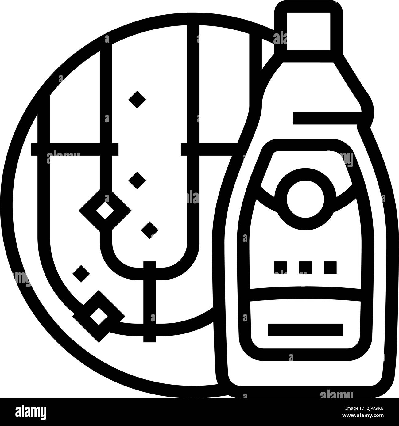 drain cleaner detergent line icon vector illustration Stock Vector ...