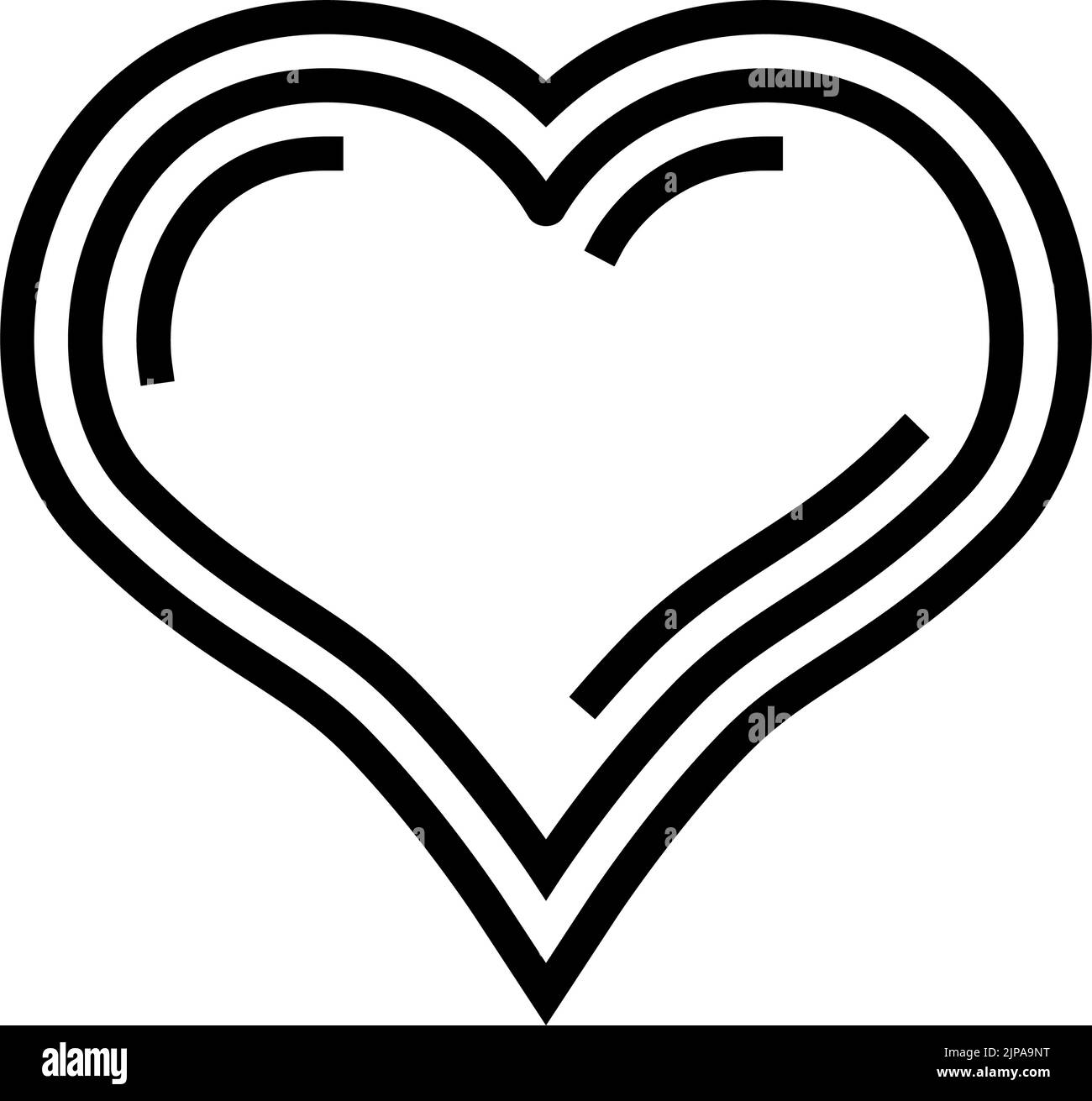 heart slot game line icon vector illustration Stock Vector Image & Art ...