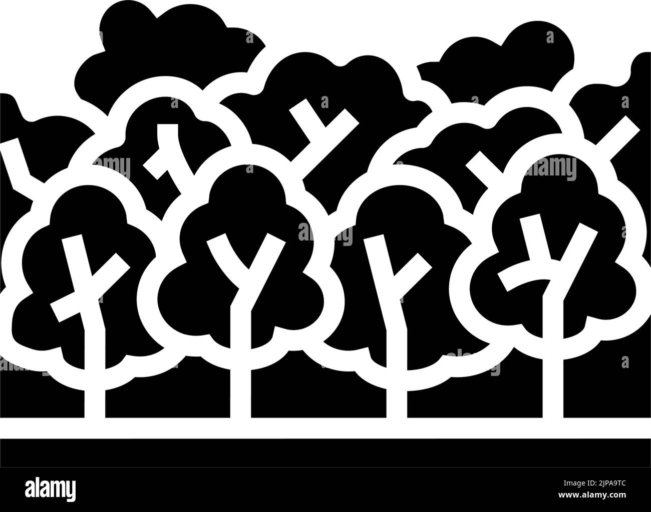forest wood timber glyph icon vector illustration Stock Vector Image ...