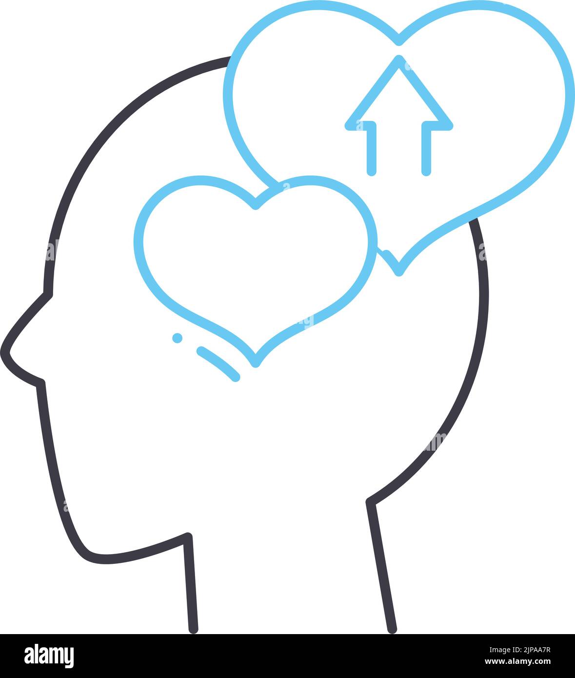 love feelings line icon, outline symbol, vector illustration, concept ...