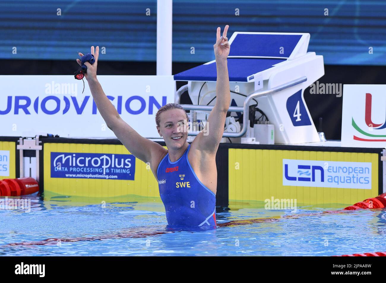 Rome, Italy. 16th August 2022, SJOESTROEM Sarah (SWE) during the LEN ...