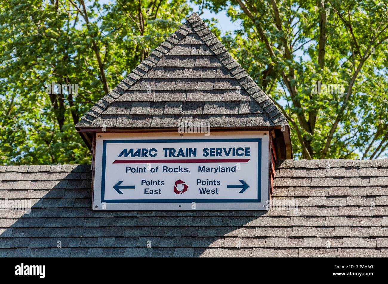 MARC Train Service Sign, Point of Rocks, Maryland, USA, Point of Rocks ...