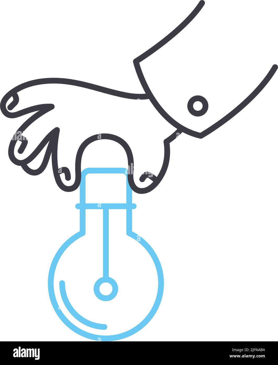 solution provider line icon, outline symbol, vector illustration ...