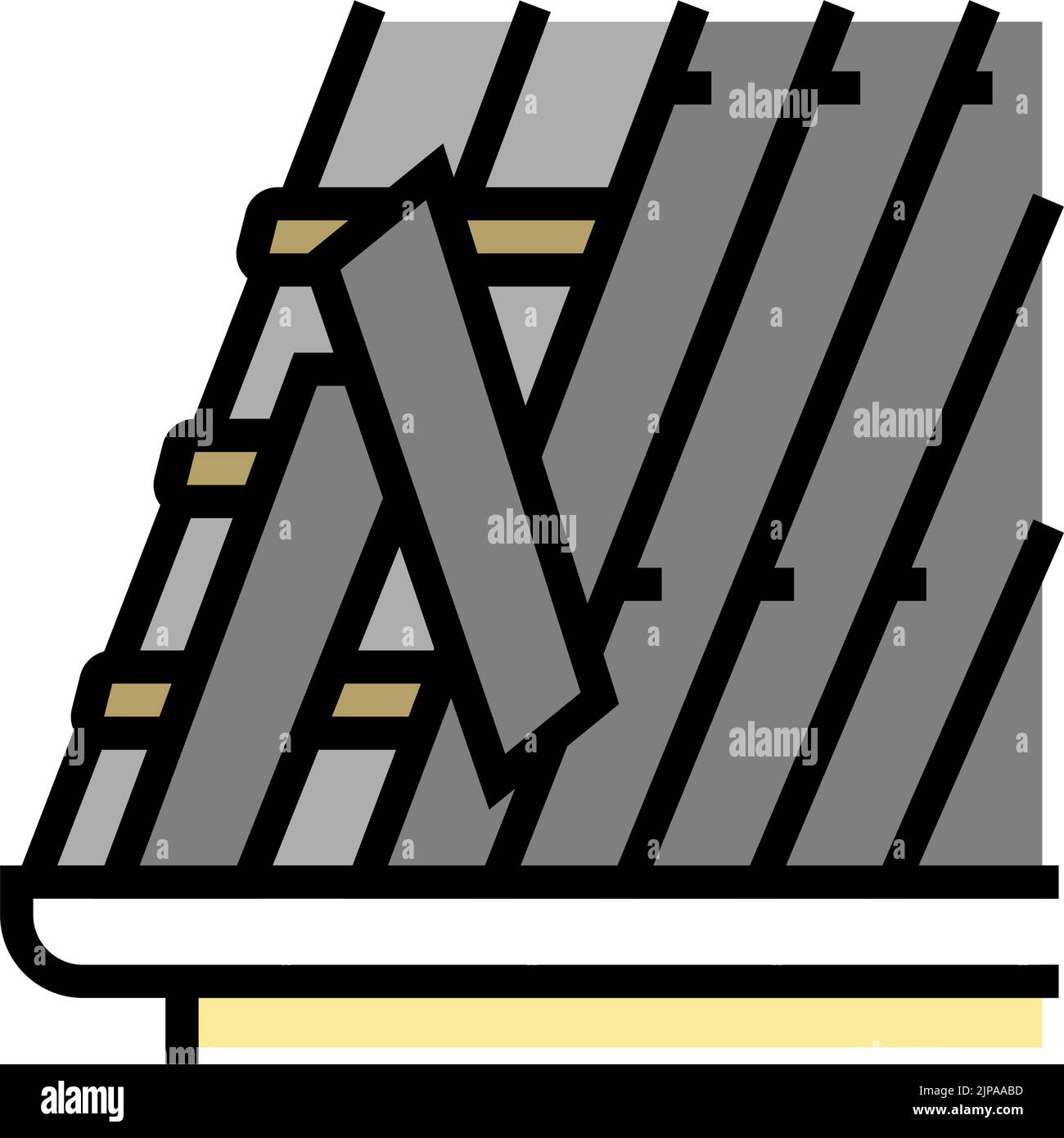 metal roof mounting color icon vector illustration Stock Vector Image ...
