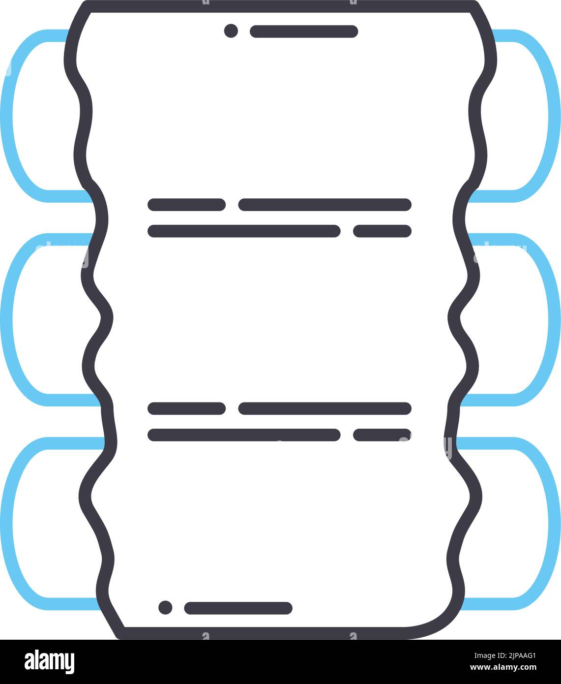 rib meat line icon, outline symbol, vector illustration, concept sign ...