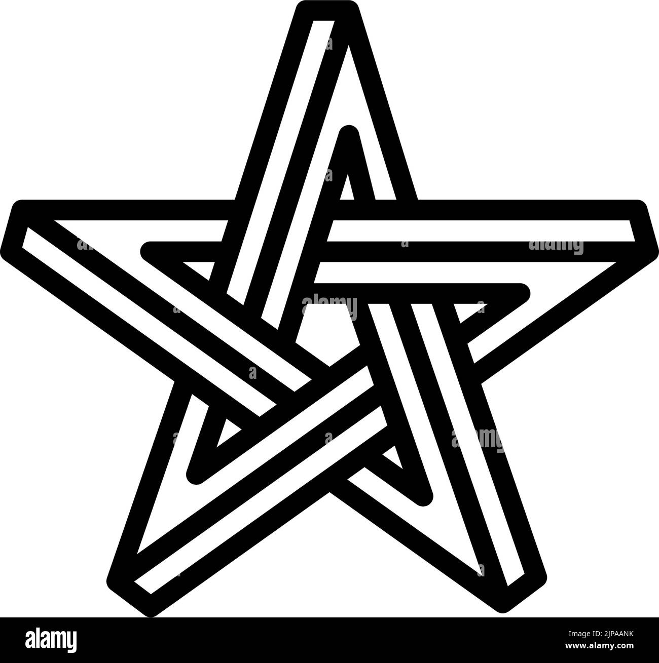 abstract impossible geometric shape line icon vector illustration Stock ...