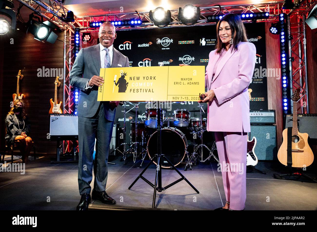 Caroline Hirsch, owner of Carolines on Broadway, presenting New York ...