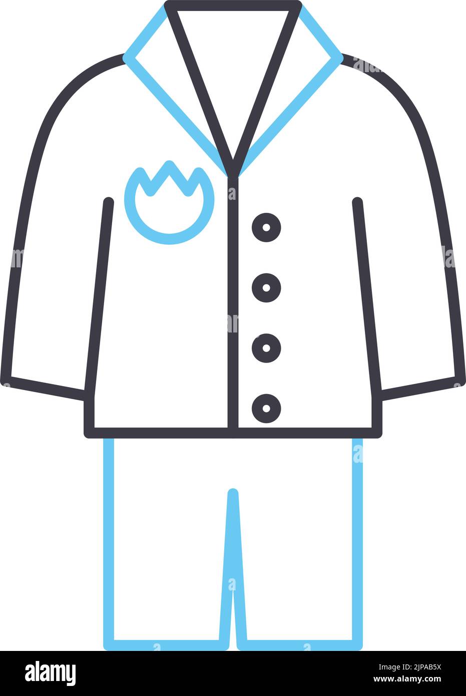 pyjamas line icon, outline symbol, vector illustration, concept sign ...