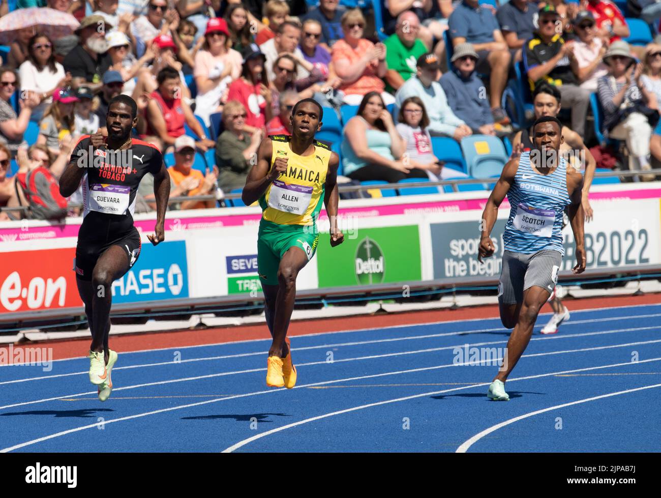 Asa Guevara, Nathon Allen and Leungo Scotch competing in the men's 400m ...
