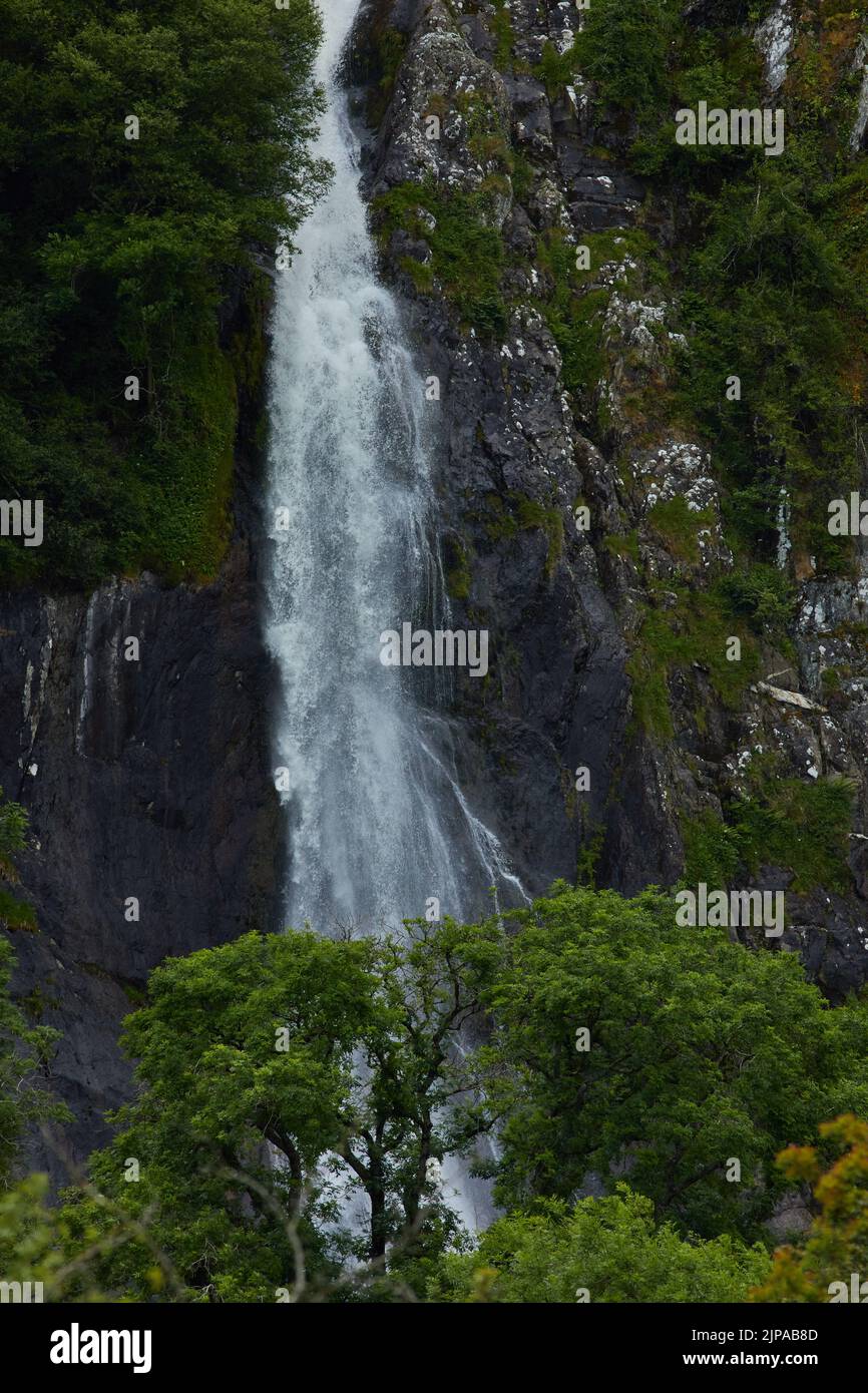 Photograph of Aber falls waterfall, Snowdonia National Park, North ...