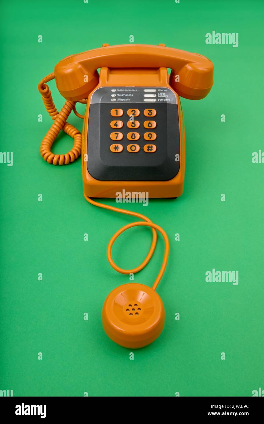 A 1976 French 'Mother in Law' telephone showing the additional receiver ...