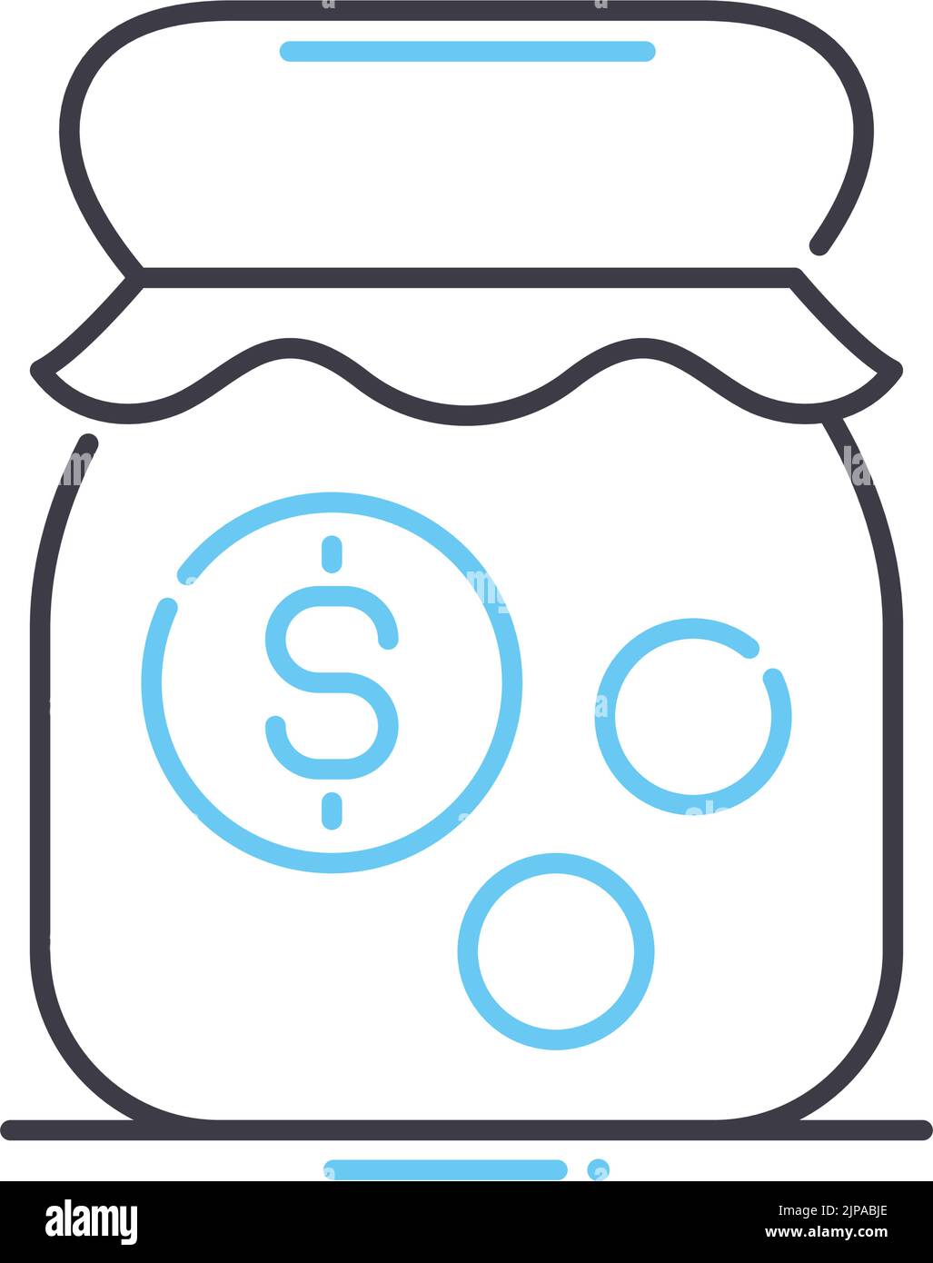 fund line icon, outline symbol, vector illustration, concept sign Stock ...