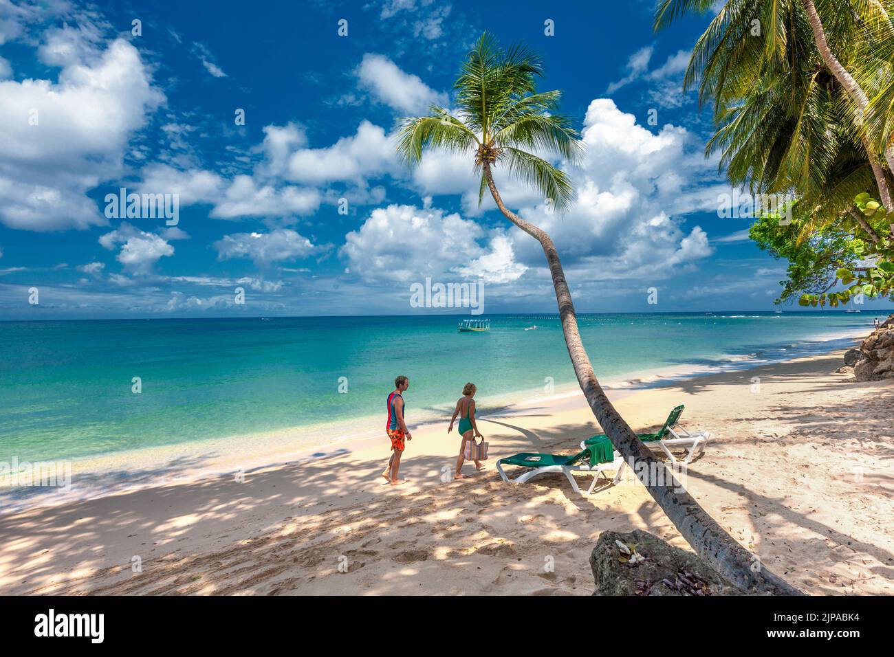 Beach of Holetown, St. Thomas Perish, Barbados ,Caribbean Stock Photo ...