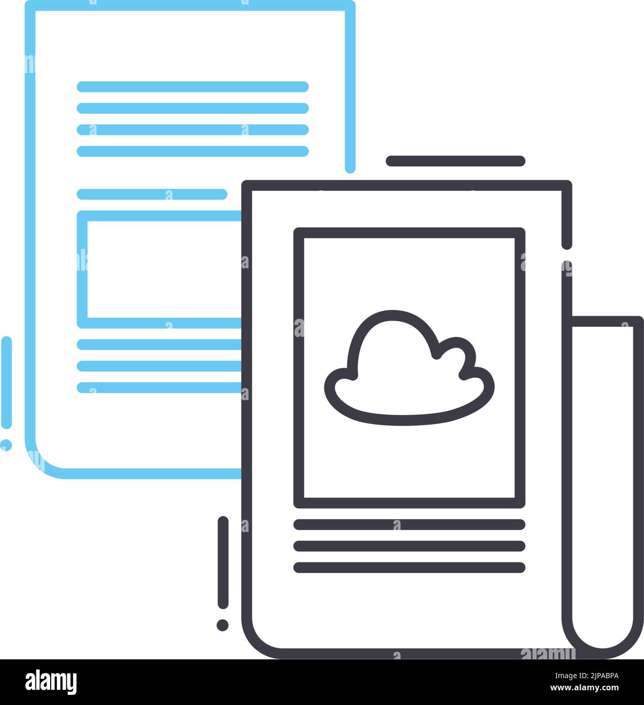 newspaper line icon, outline symbol, vector illustration, concept sign Stock Vector Image & Art ...