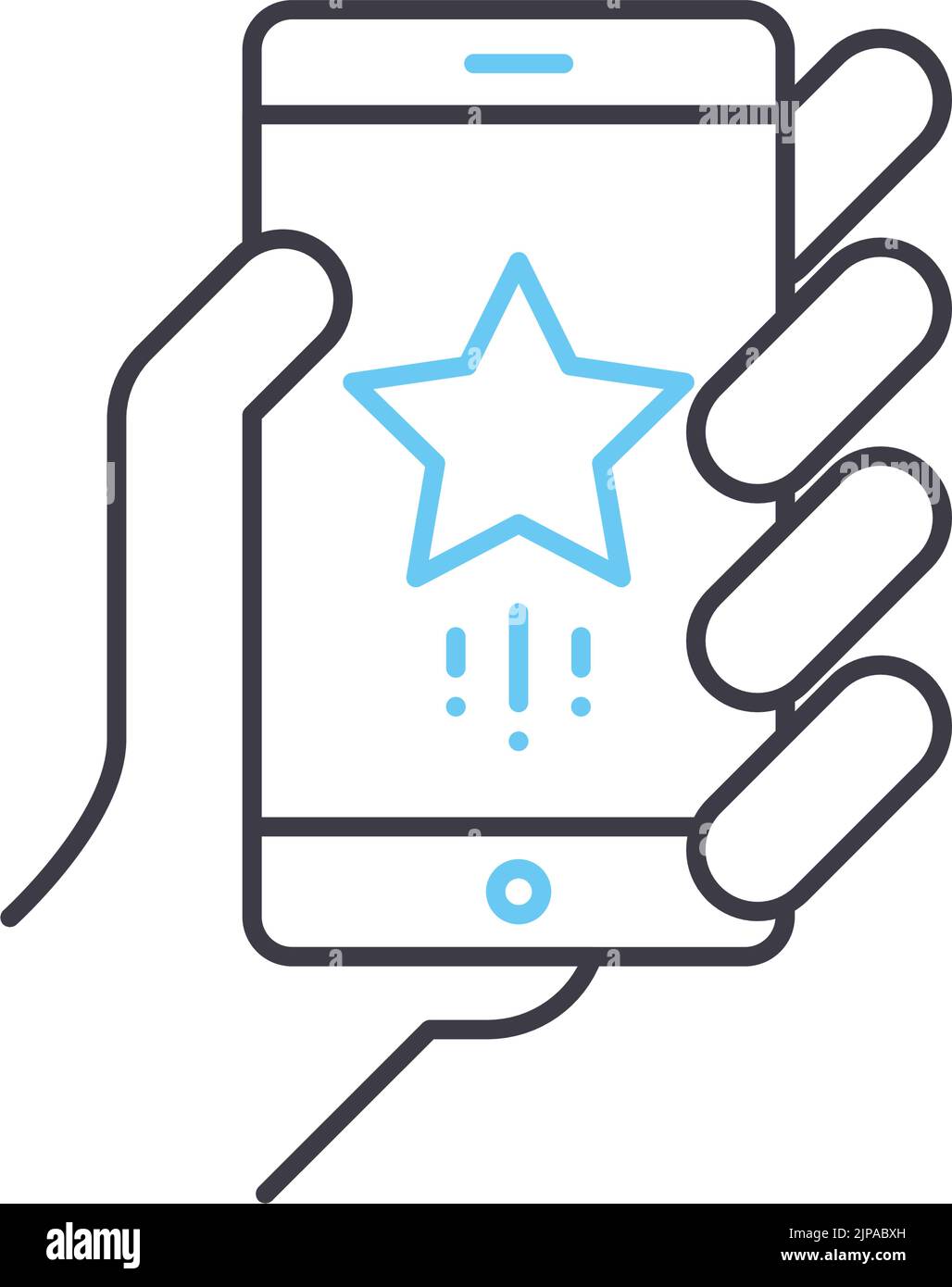 product review line icon, outline symbol, vector illustration, concept ... product review line icon, outline symbol, vector illustration, concept ...