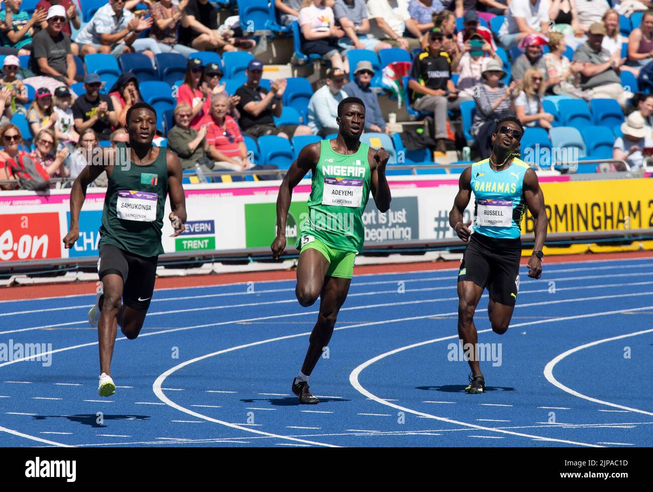 Muzala Samukonga, Sikiru Adewale Adeyemi and Alonzo Russell competing ...