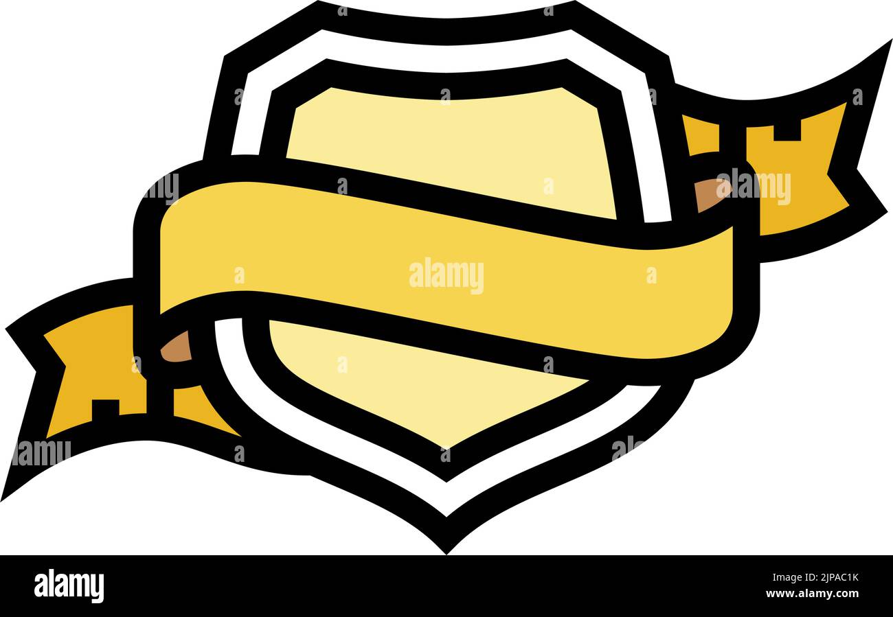 emblem ribbon banner design color icon vector illustration Stock Vector ...