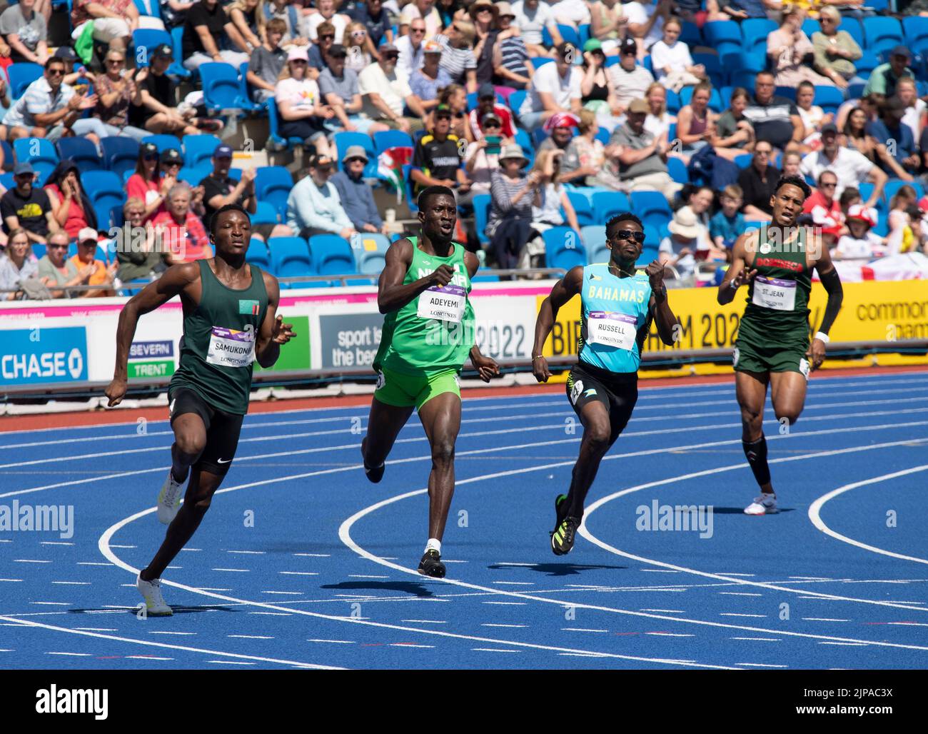 Muzala Samukonga, Sikiru Adewale Adeyemi and Alonzo Russell competing ...