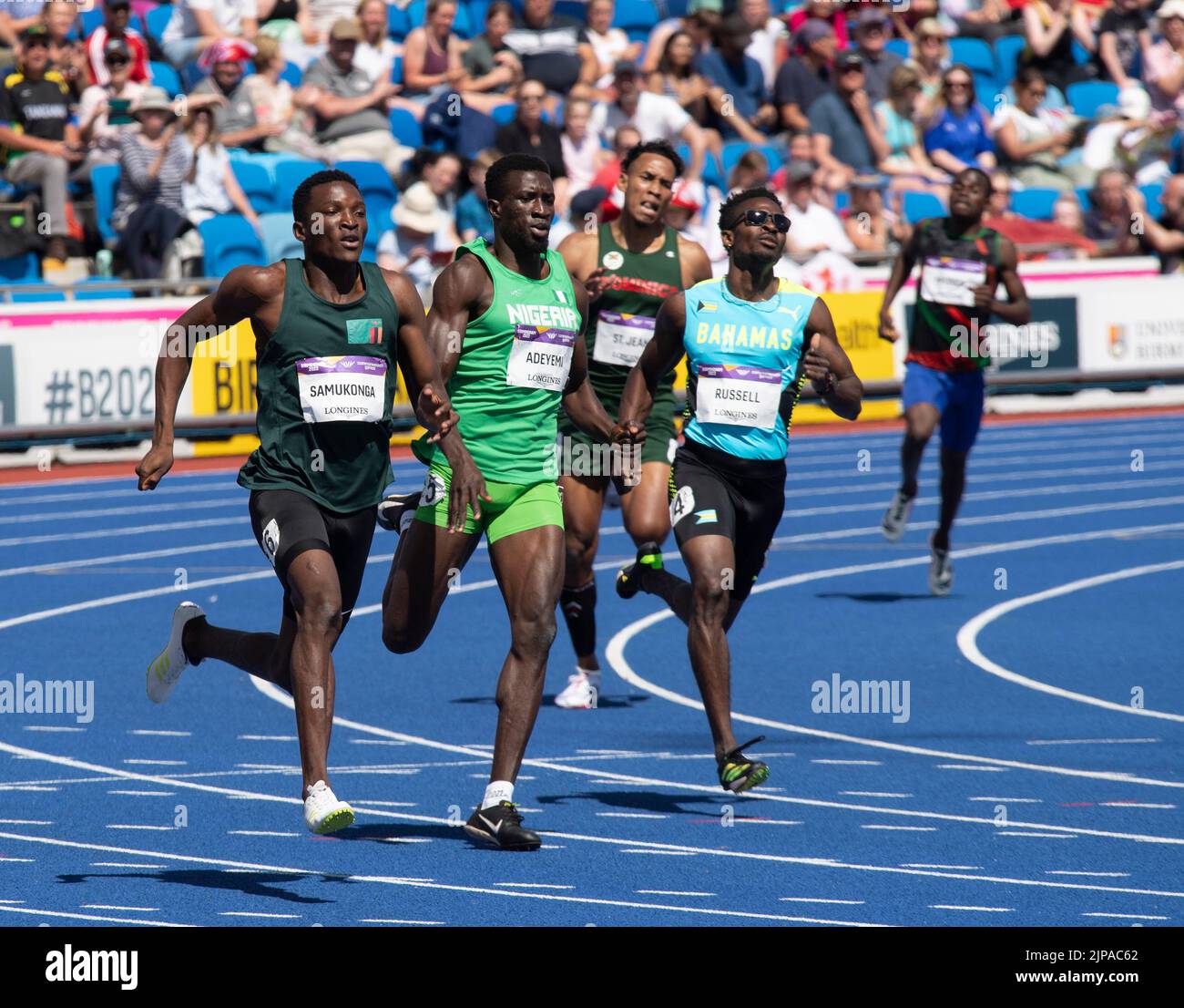 Muzala Samukonga, Sikiru Adewale Adeyemi and Alonzo Russell competing ...