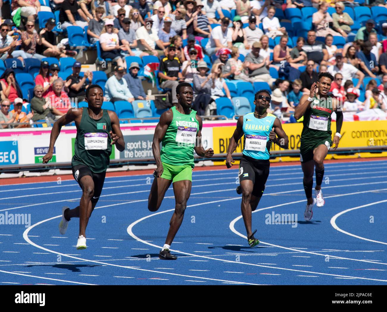 Muzala Samukonga, Sikiru Adewale Adeyemi and Alonzo Russell competing ...