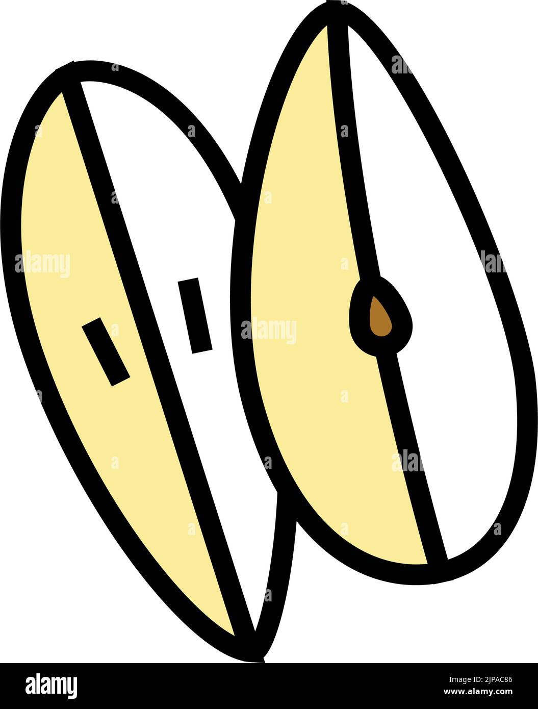 cut pear slices color icon vector illustration Stock Vector Image & Art ...