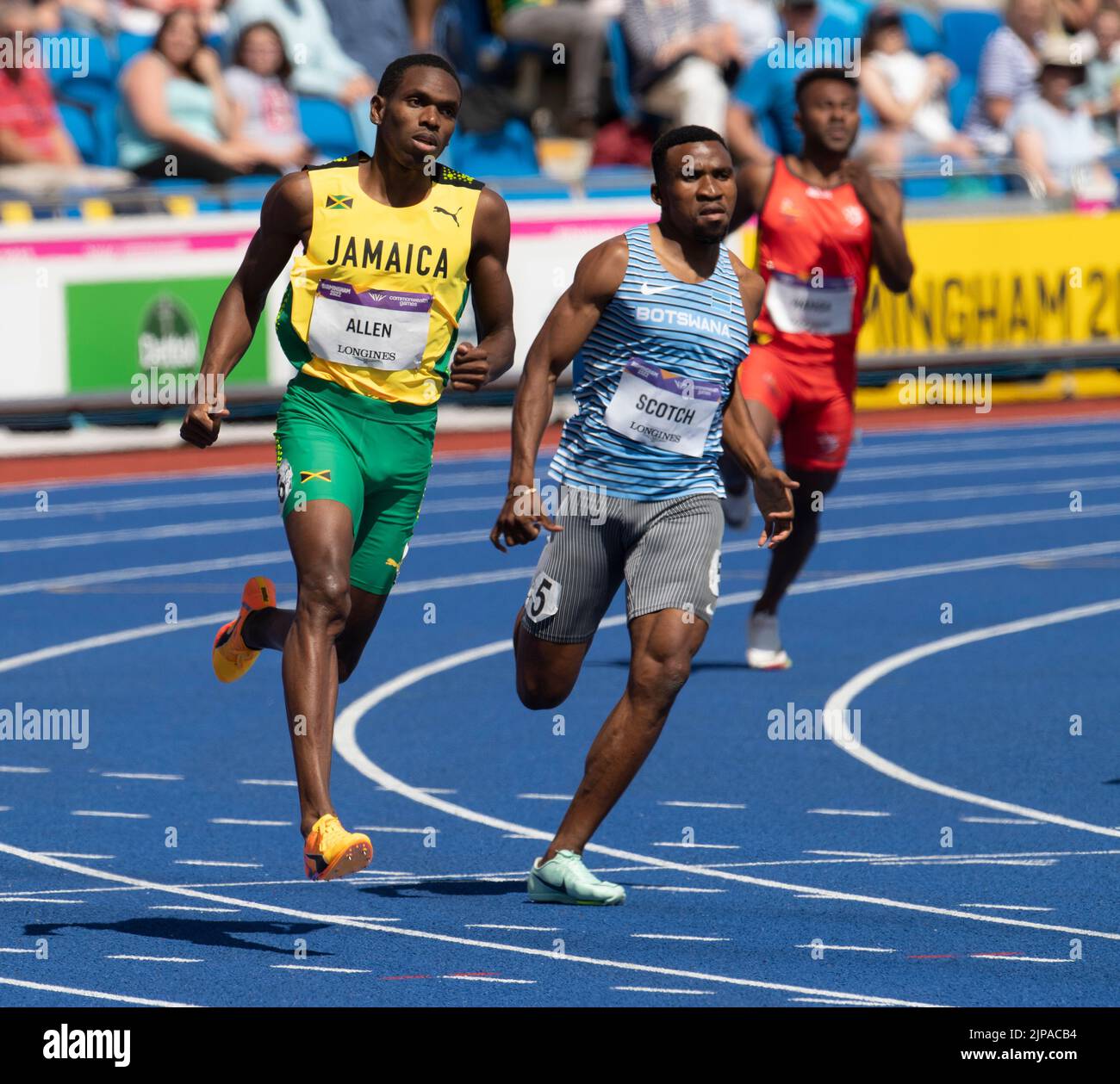 Nathon Allen and Leungo Scotch competing in the men's 400m heats at the ...