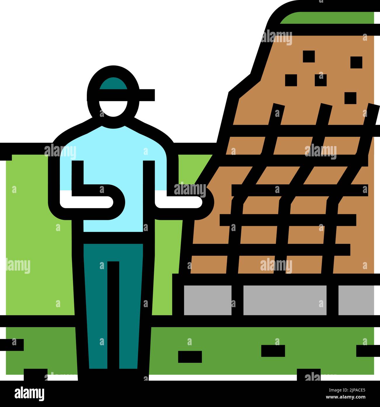 Retaining wall garden Stock Vector Images - Alamy