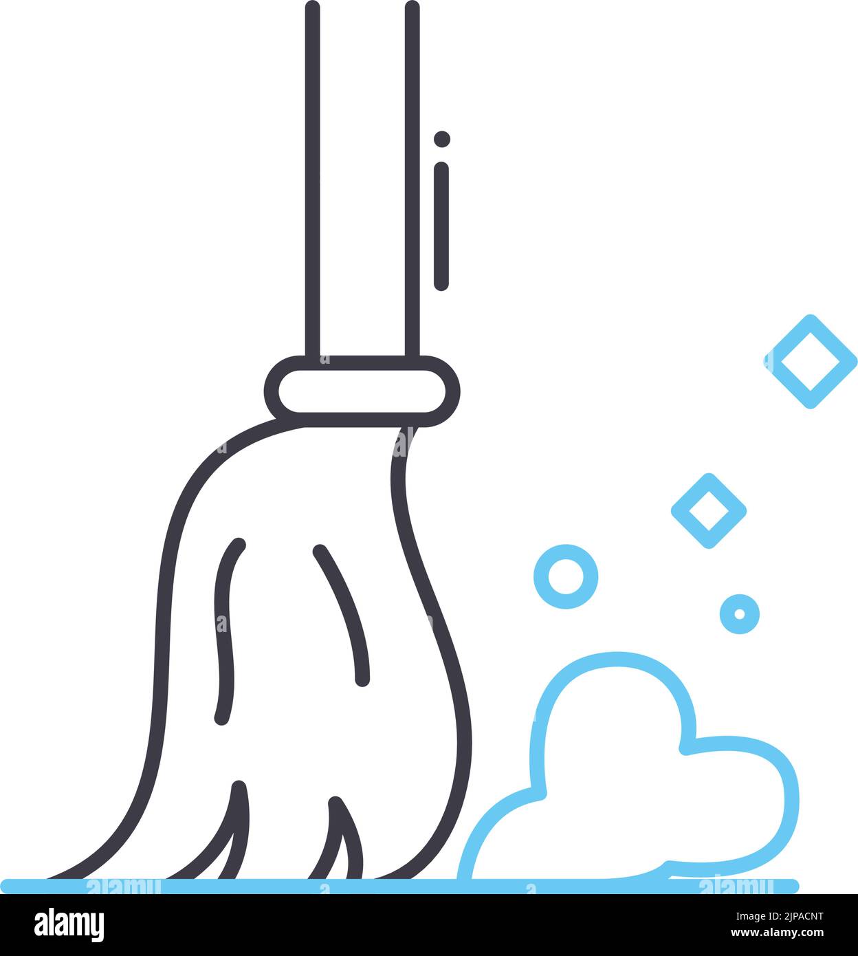 sweep line icon, outline symbol, vector illustration, concept sign ...