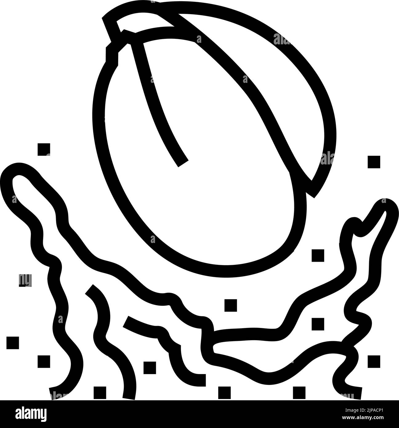 splash mango juice line icon vector illustration Stock Vector Image ...