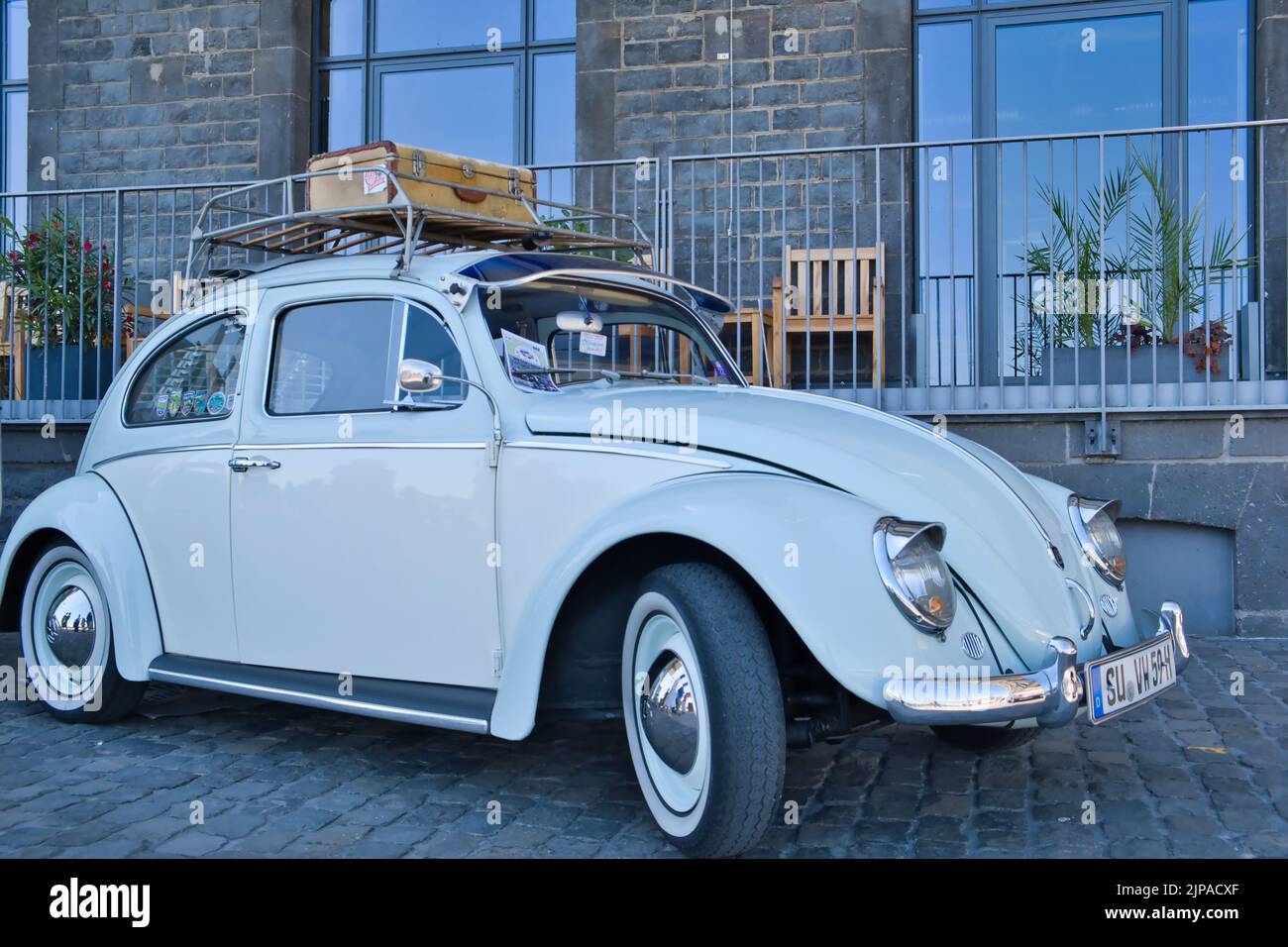 Volkswagen, VW Beetle from the sixties at the vintage car exhibition in ...