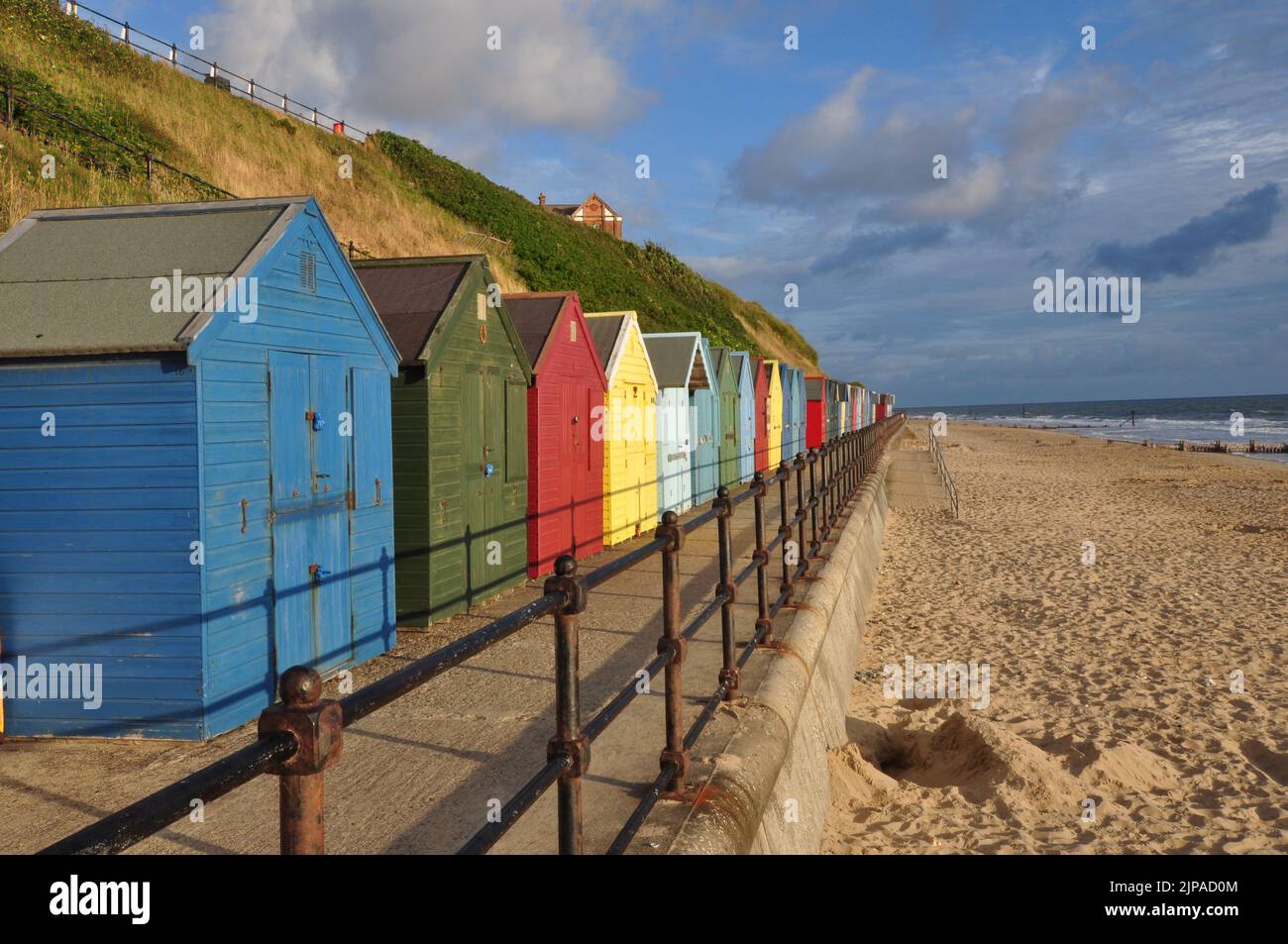 Beach huts at Mundesley, Norfolk, England, UK Stock Photo - Alamy