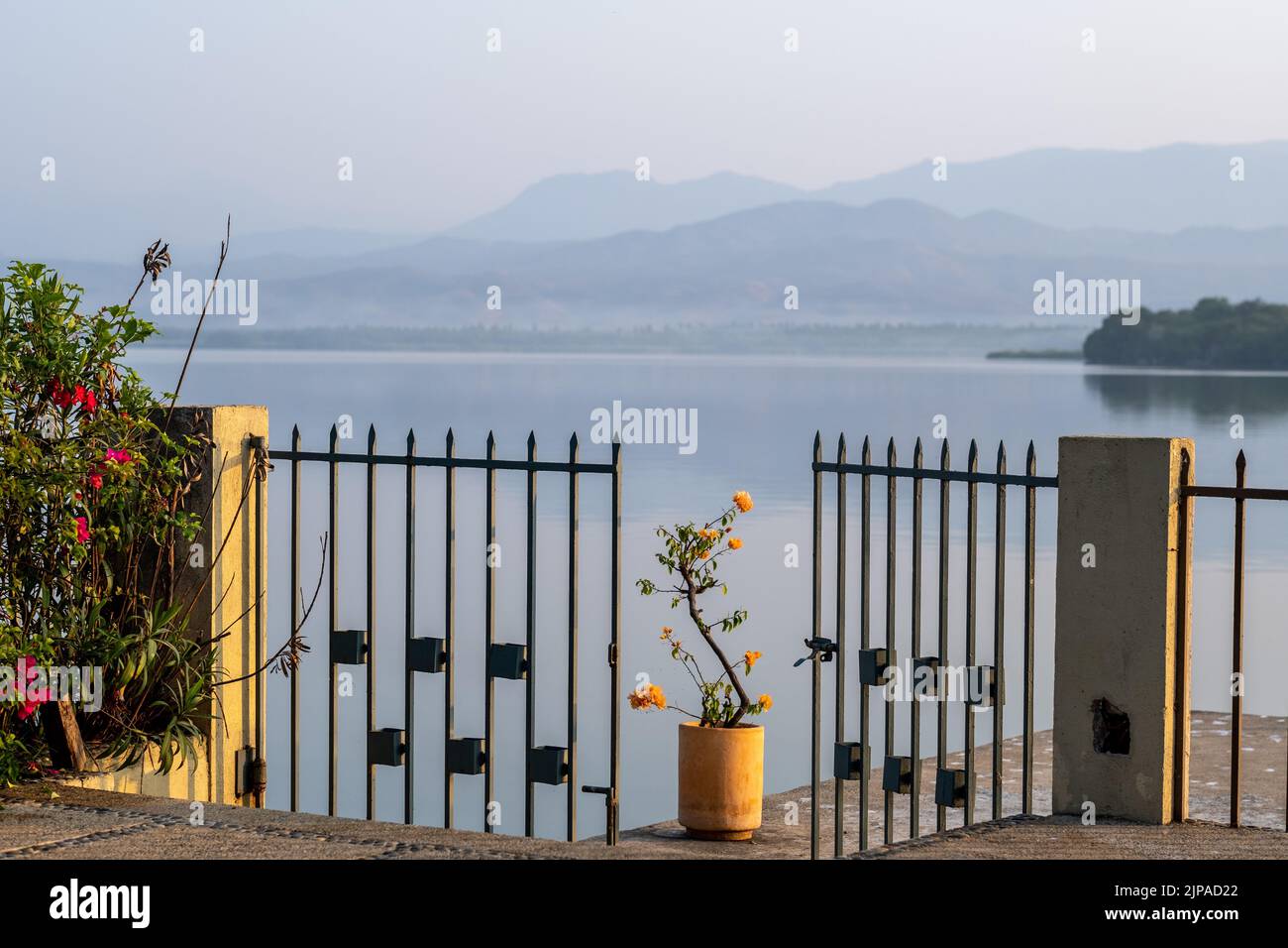 A beautiful view of Laguna de Coyuca (Coyuca lagoon) from the resort ...