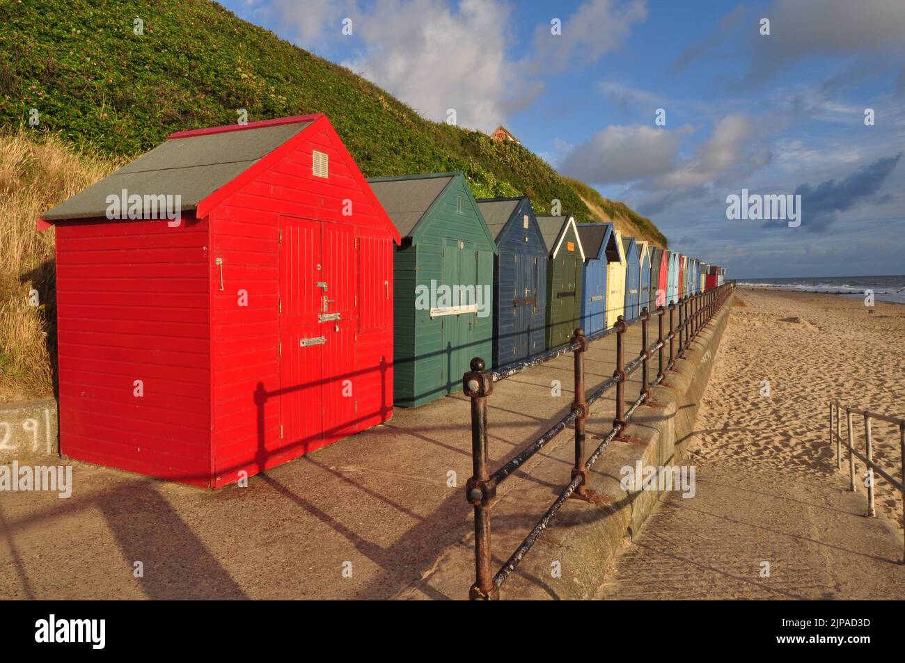 Beach huts at Mundesley, Norfolk, England, UK Stock Photo - Alamy