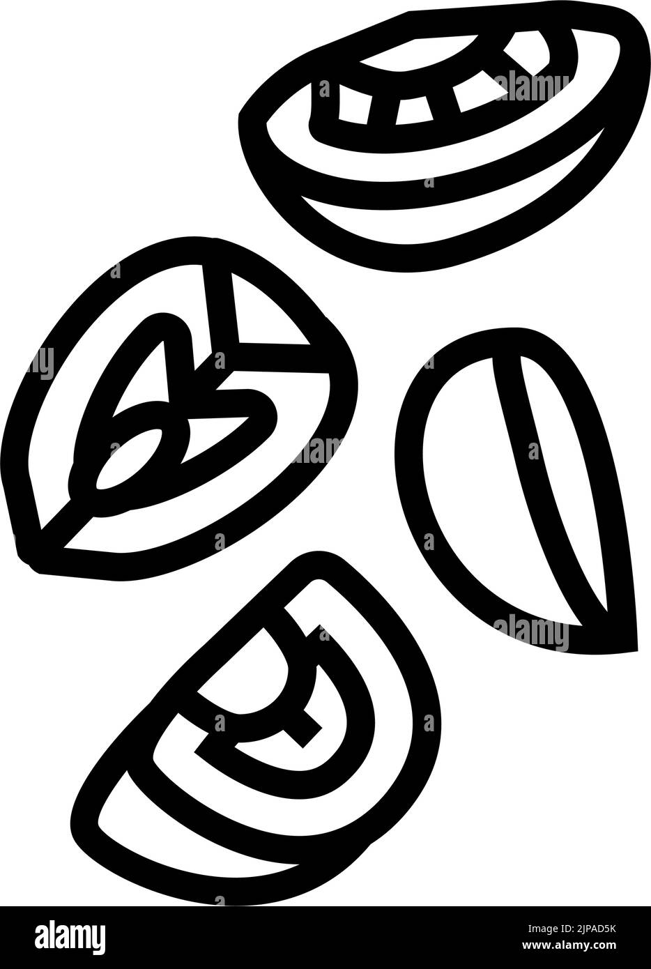 tomato slice food cut line icon vector illustration Stock Vector Image ...