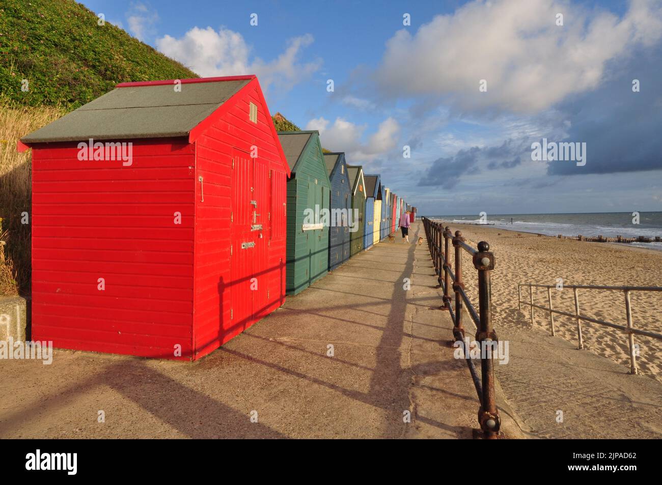 Beach huts at Mundesley, Norfolk, England, UK Stock Photo - Alamy