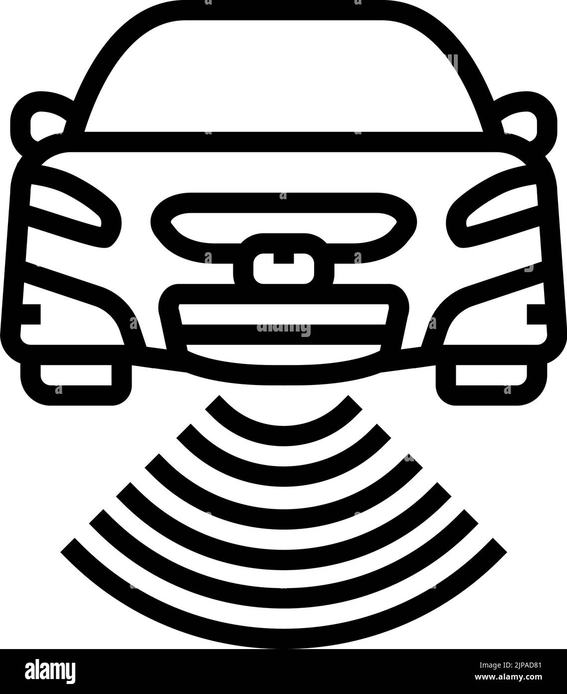 automobile sensor line icon vector illustration Stock Vector Image ...