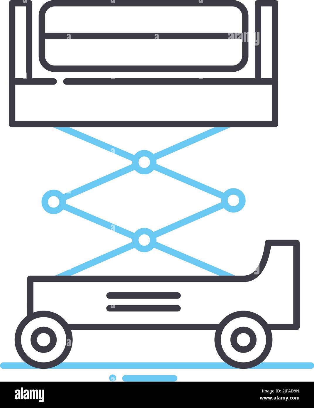 Car lifting machine concept Cut Out Stock Images & Pictures - Alamy