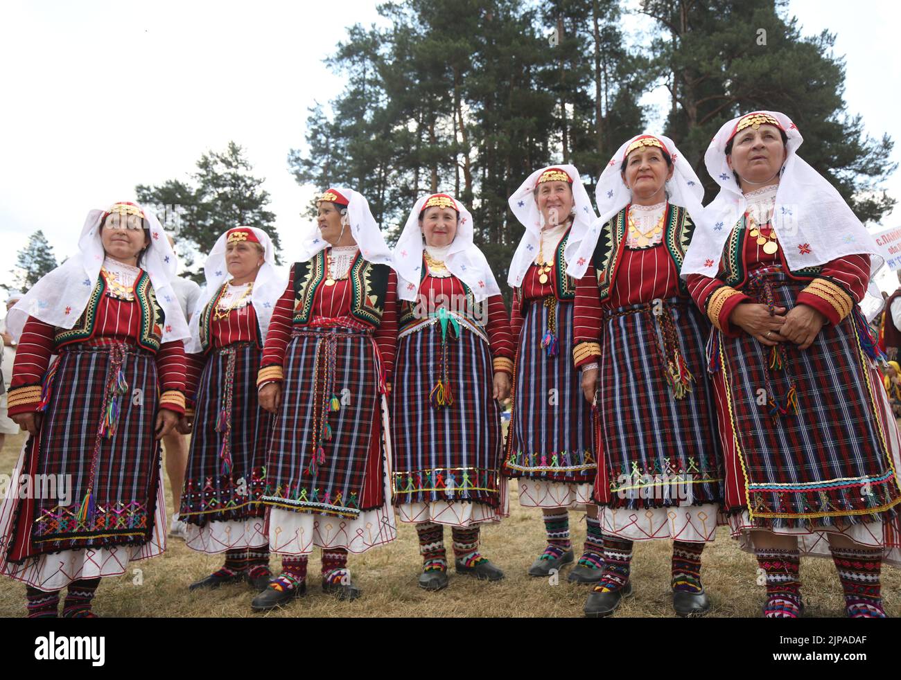 People in traditional folk costume of The National Folklore Fair in ...