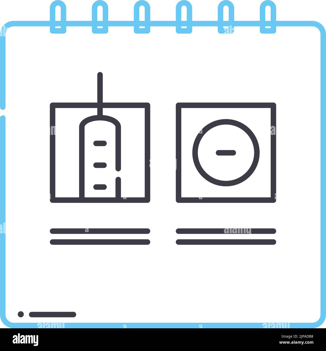 schedule procedure line icon, outline symbol, vector illustration ...