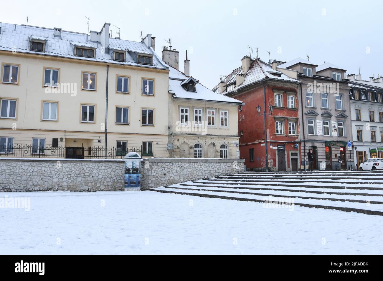 Kazimierz, former jewish quarter of Krakow: Szeroka Street Stock Photo ...