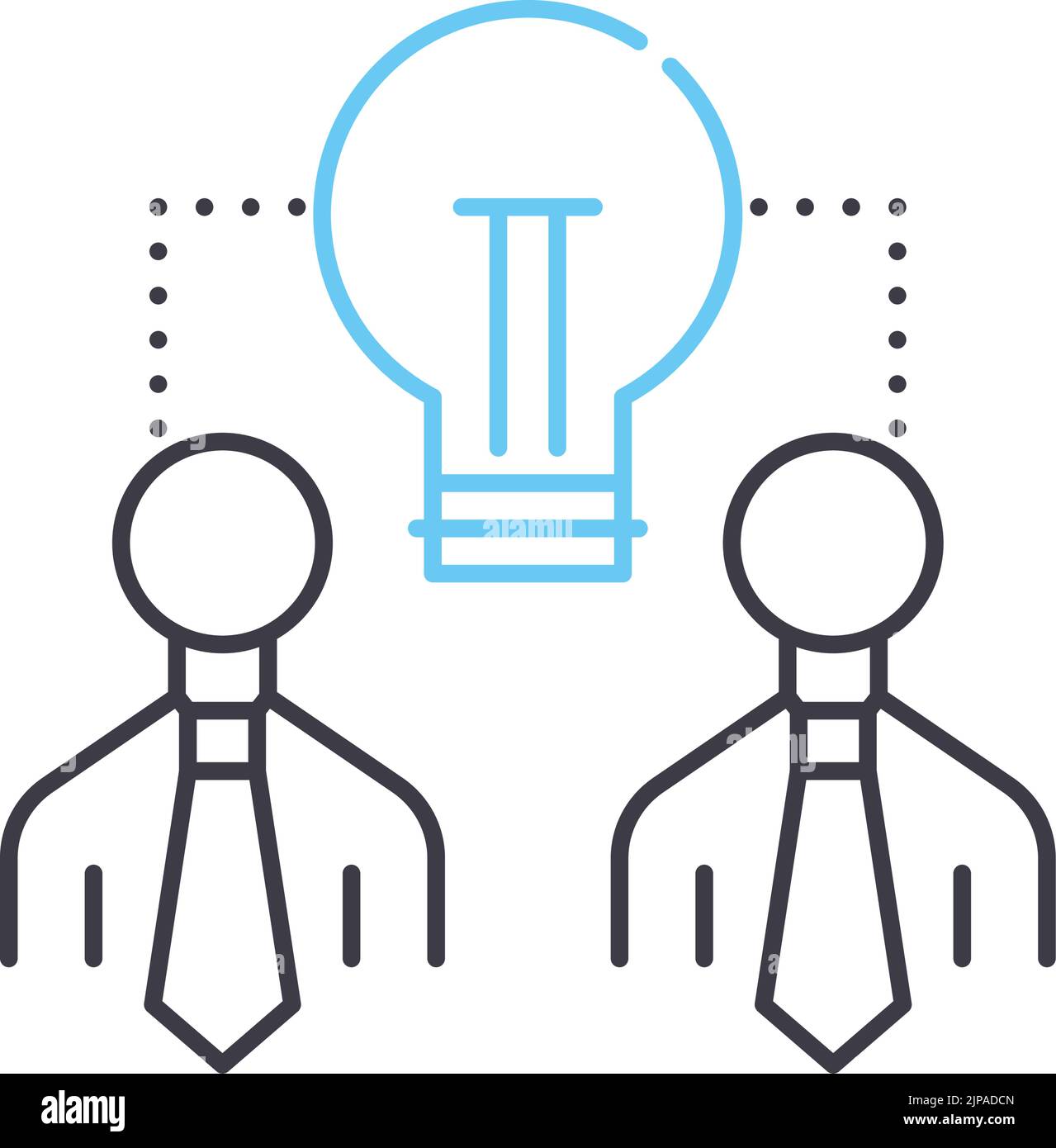 team experience line icon, outline symbol, vector illustration, concept ... team experience line icon, outline symbol, vector illustration, concept ...