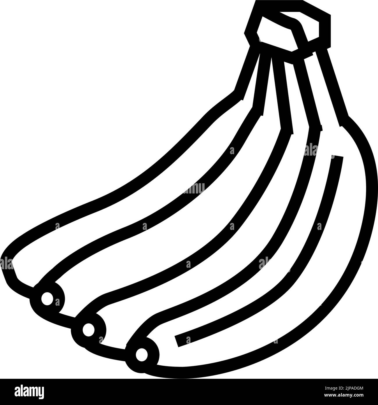 bunch banana line icon vector illustration Stock Vector Image & Art - Alamy